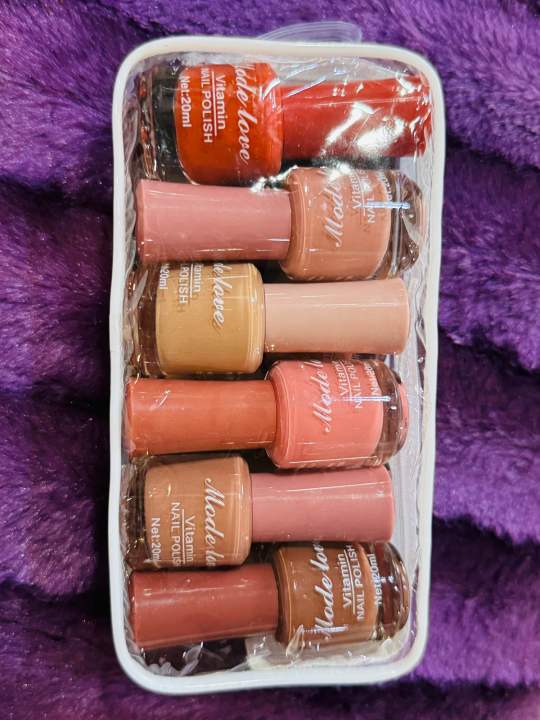 Nude Nail Paint Mode Love Pack of 12 Attractive Colors Nail Paints ...