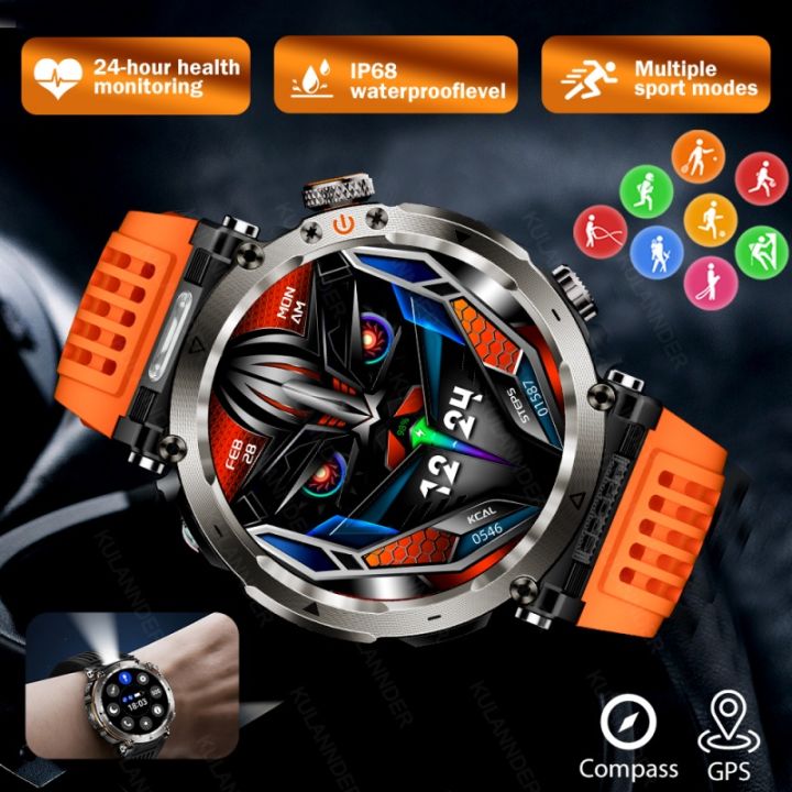 2025 New Fashion luxury Watch HT30 GPS Compass Smart Watch Outdoor Sport Man AMOLED 366*366 FOR ...