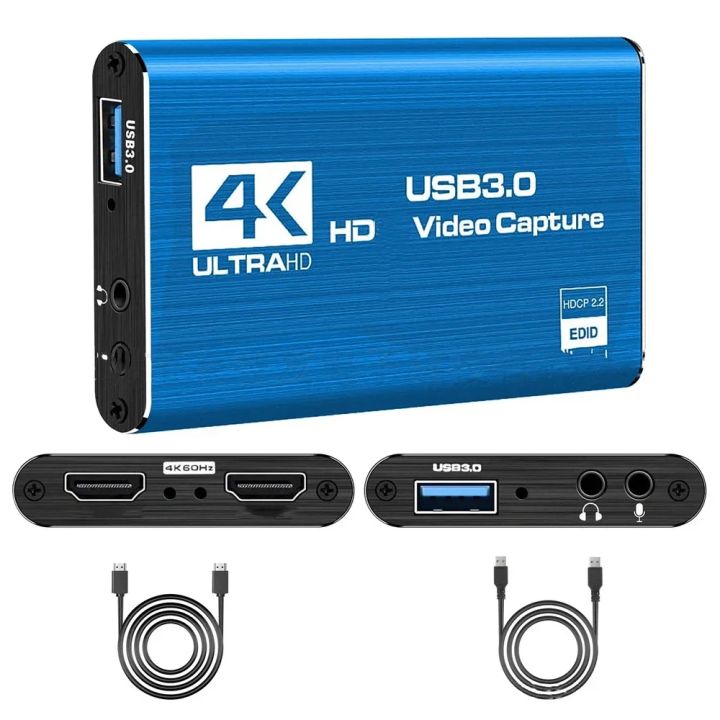 4K Video Capture Card 1080P 60fps HD Camera Recording Box HDMI ...