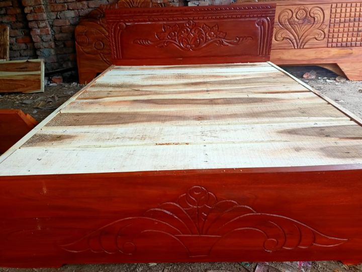 TRENDY WOODEN SHARI KHAT NEW SAMI BOX BED 5/7FT | Daraz.com.bd