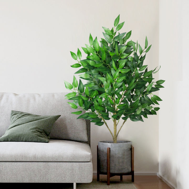 42-64cm Tall Artificial Eucalyptus Plants Tropical Willow Tree Silk ...