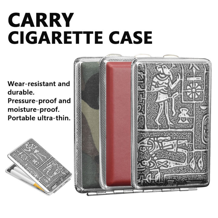 Leather Cigarette Case Cover Man Women Smoking Cigarette Box For Hold ...