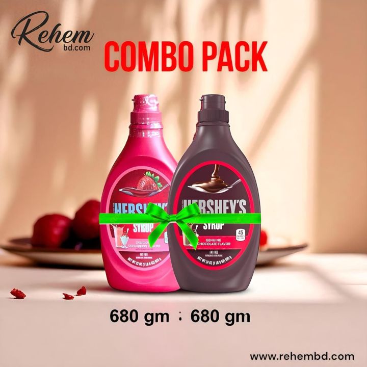 Hershey's Strawberry+Chocolate Syrup Combo 680gm+680gm Bangladesh ...