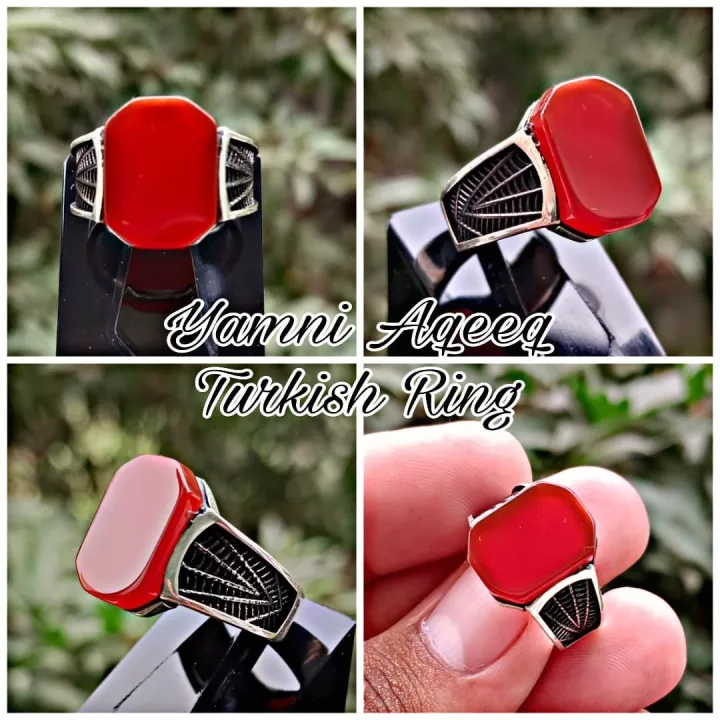 Yamni Aqeeq Turkish ring | Daraz.pk