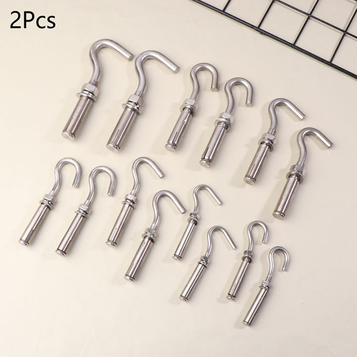 2 Pieces M6 M8 M10 M12 304 Stainless Steel Expansion Hooks Concrete ...