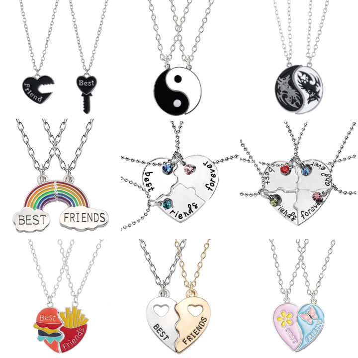 Best Friends Pendant Necklace For Woman Girls Honey Love Couple Chain ...