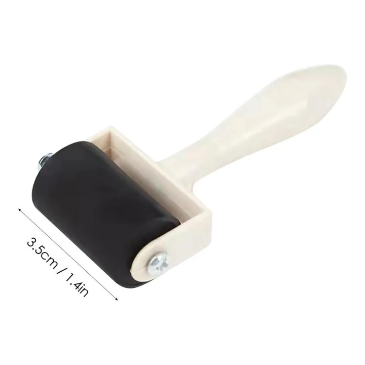 Rubber Roller Wooden Handle Printmaking Roller Paint Brush Ink Eraser ...