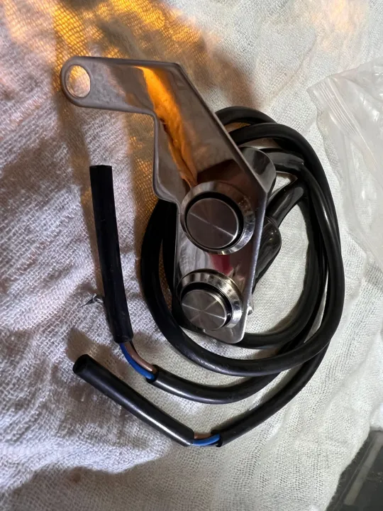 Universal Stainless Steel LED Motorcycle Switch – Single & Double Push ...