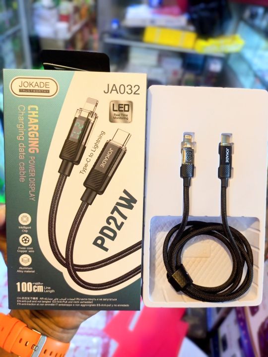 JOKADE CHARGING Power display charging Data PD Cable | Shop.com.mm
