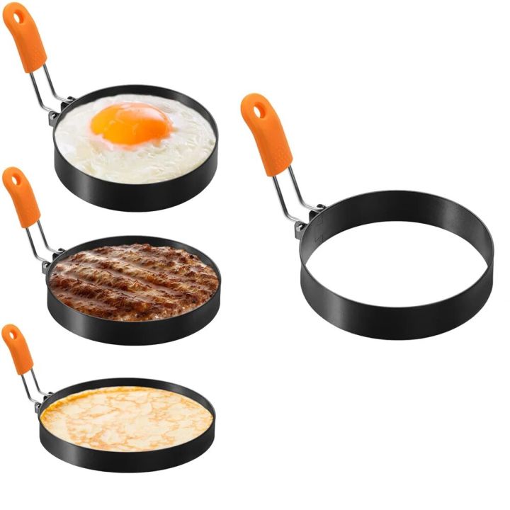 2/4pcs Per Set 6 Inch Professional Pancake Ring Stainless Steel Fried ...