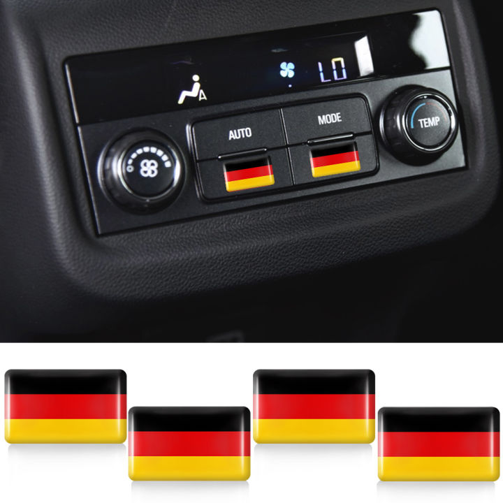 10/20pcs Epoxy Germany Flag Stickers Car Interior Decoration Decal For ...