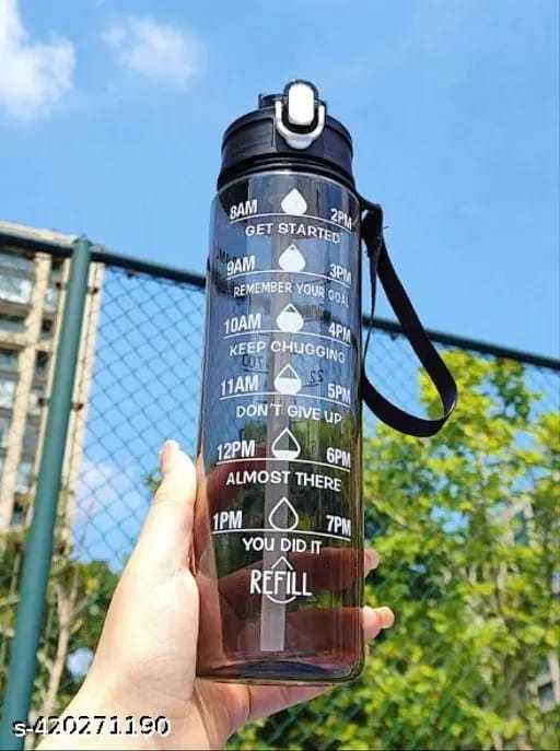 900L Water Bottle Motivational Sport Water Bottle Leakproof Drinking Bottles Outdoor Travel Gym ...