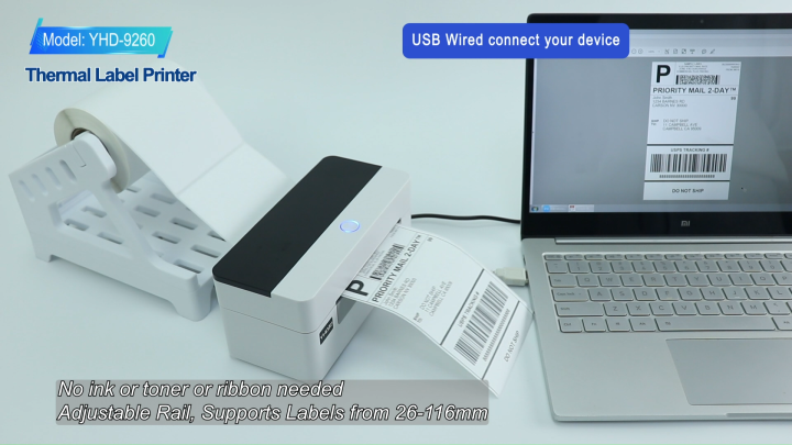 YHDAA Direct Thermal Printer Shipping Label Printer 4x6 Label Printer ...