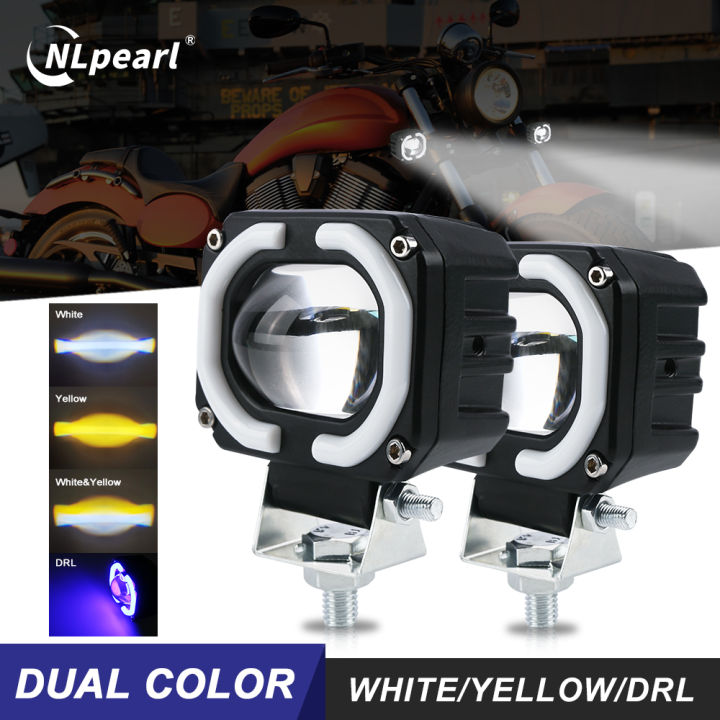 Motorcycle Fog Light Headlight Auxiliary LED light Portable Spotlights ...