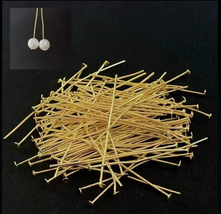 100PCS Metal Headpins Multi Size Flat Pin Connection T-Shaped Head Pins ...