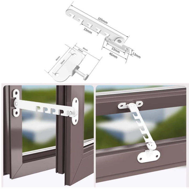 New Inner Window Limiter Latch Position Stopper Casement Wind Brace ...