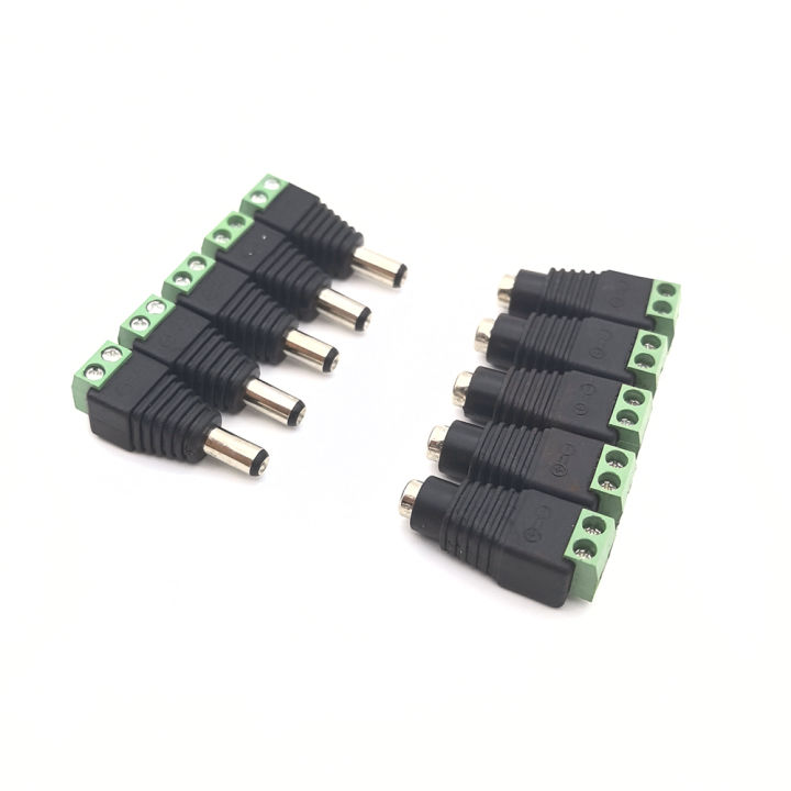 DC 12V Male Female Connectors 2.1*5.5mm Power Plug Adapter Jacks ...