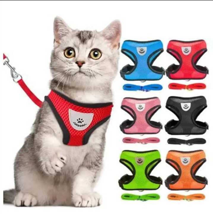 (S Size) Pet Cat/ Dog Harness Adjustable Design Nylon Strap Collar with ...