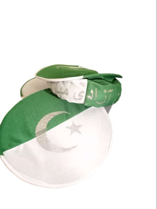 indepedence day cap 14 august pakistan phakton style green white cap ...