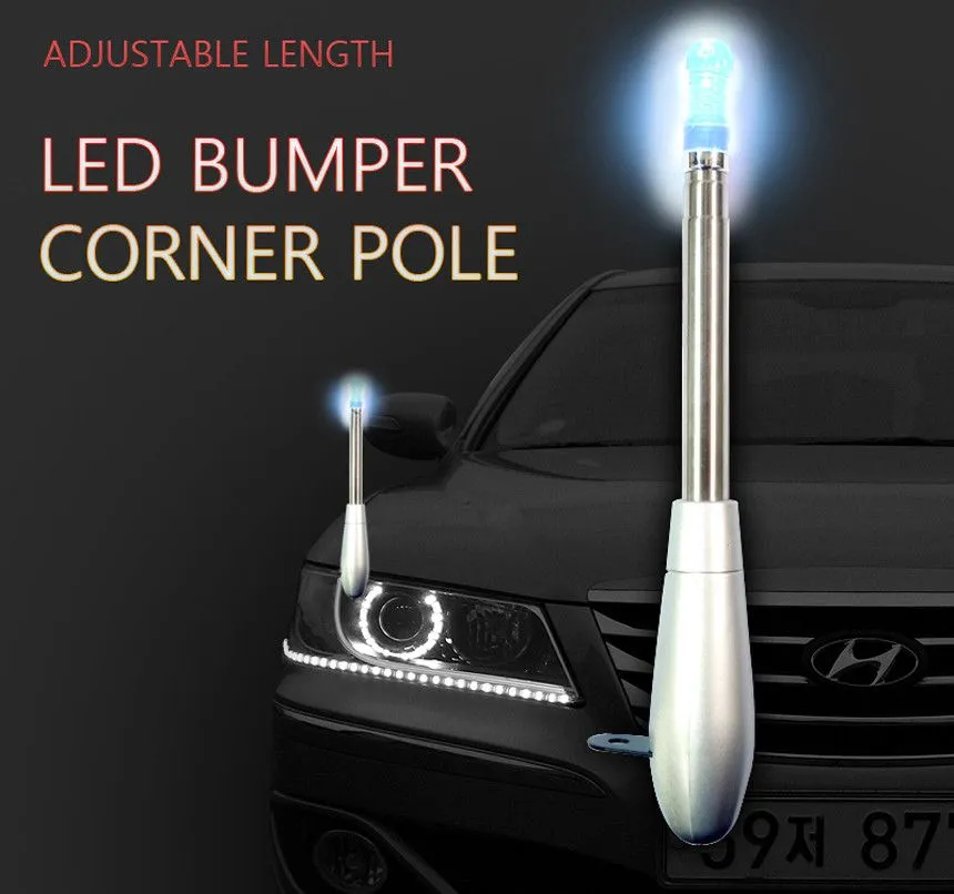 Vehicle Elasticity Bumper Corner Pole Safety Pole with LED Light for Universal Car Daraz .bd