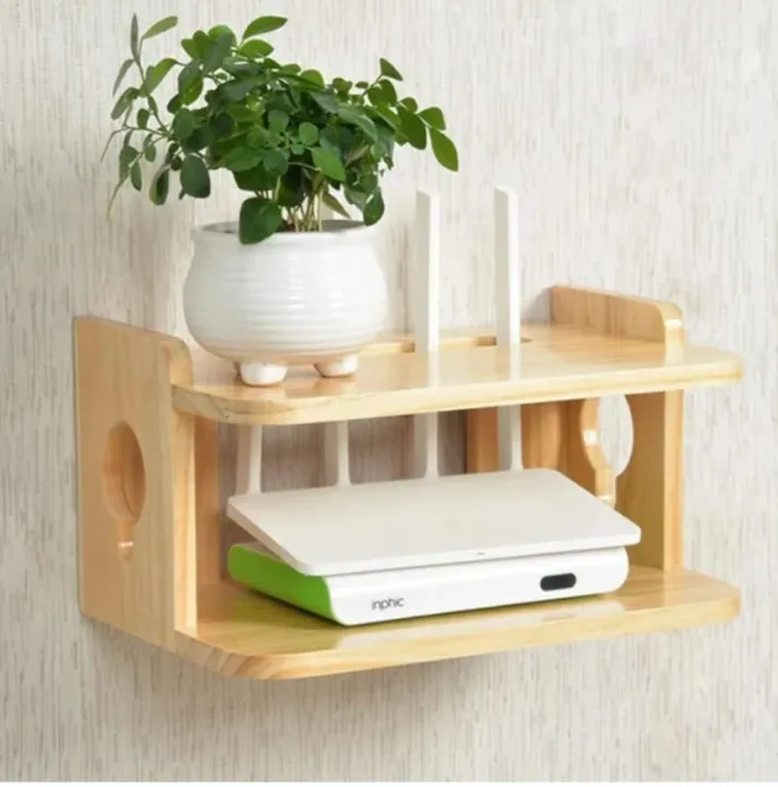 Wall-Mounted WIFI Router Shelf TV Shelf Wall Shelf Floating Shelf ...