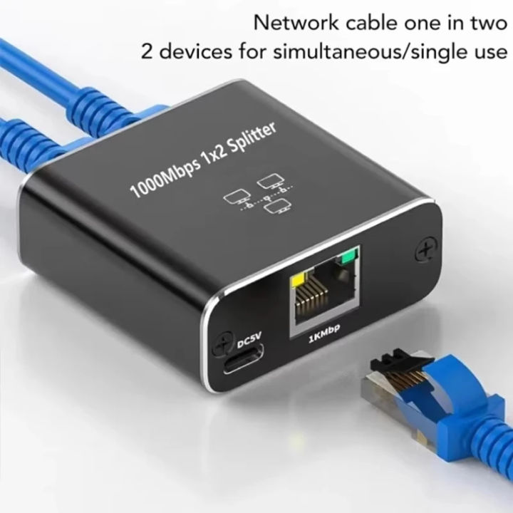 Network Cable Splitter With One To Two Simultaneous Internet Access ...