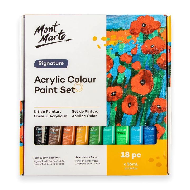 Mont Marte Acrylic 36ml Paint Set 18 Color | Daraz.com.bd