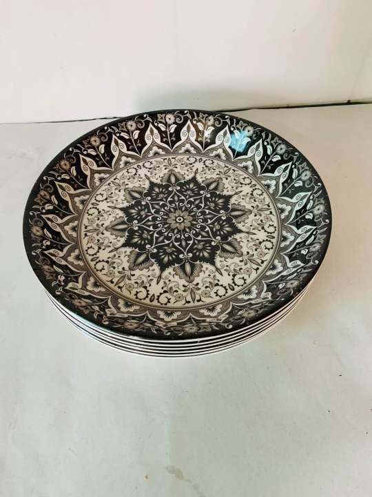 Pack of 6 Melamine Diner Set Plates In Irani Design Size 11 Inchs ...