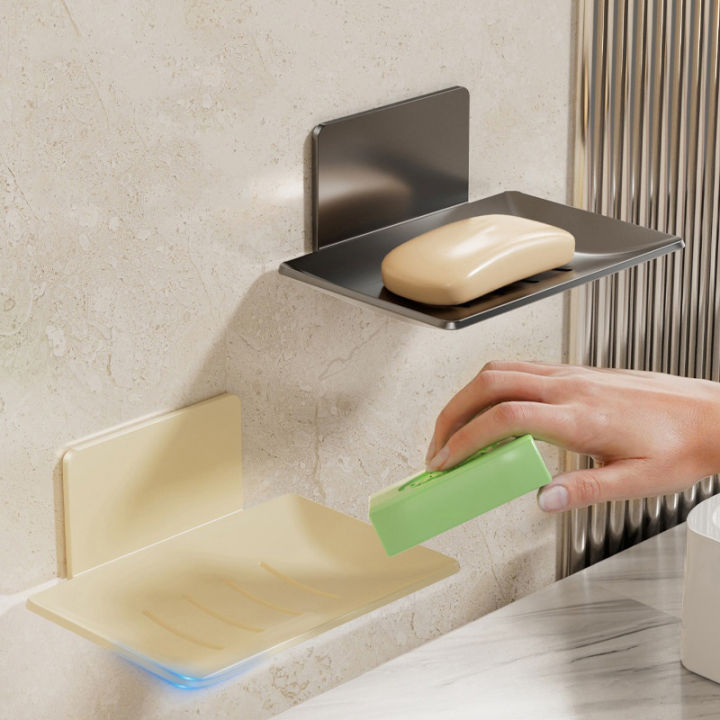 Carbon Steel Shower Soap Tray: Wall-Mounted Rack with Drainage ...
