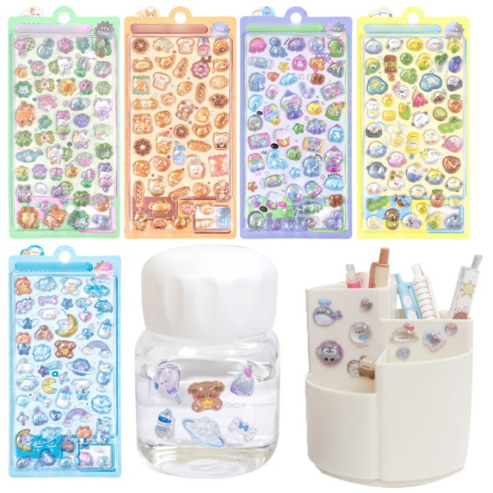 5Sheets/Pack 3D Cartoon Relief Sticker Assorted Style 3D Cartoon Relief ...