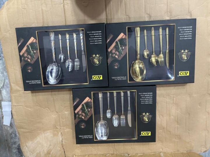 HIGH QUALITY STAINLESS STEEL 36pcs cutlery set of AYD | Daraz.pk