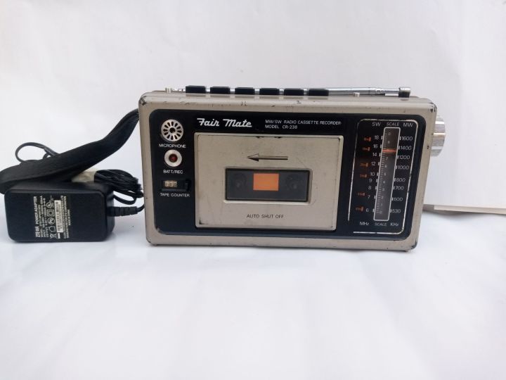 Radio Fairmate With Cassette Player MW.SW Used Condition with 6v dc ...