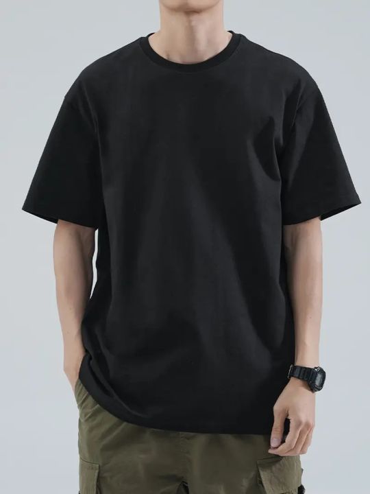 Men Black T Shirt, Plain Black T Shirt, Cotton Black T Shirt, Short Sleeve T Shirt, Regular Fit ...