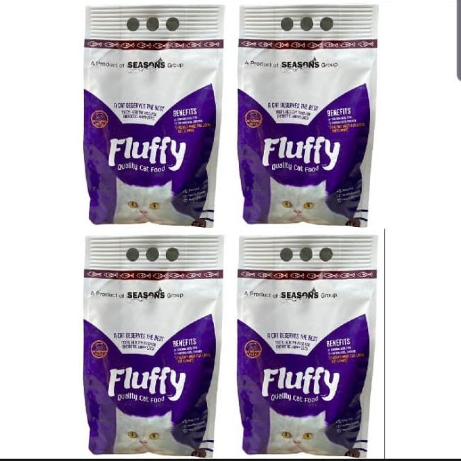 Fluffy Cat Food Pack of 4-1.2 KG Pack - Healthy Quality Dry Cat Food ...