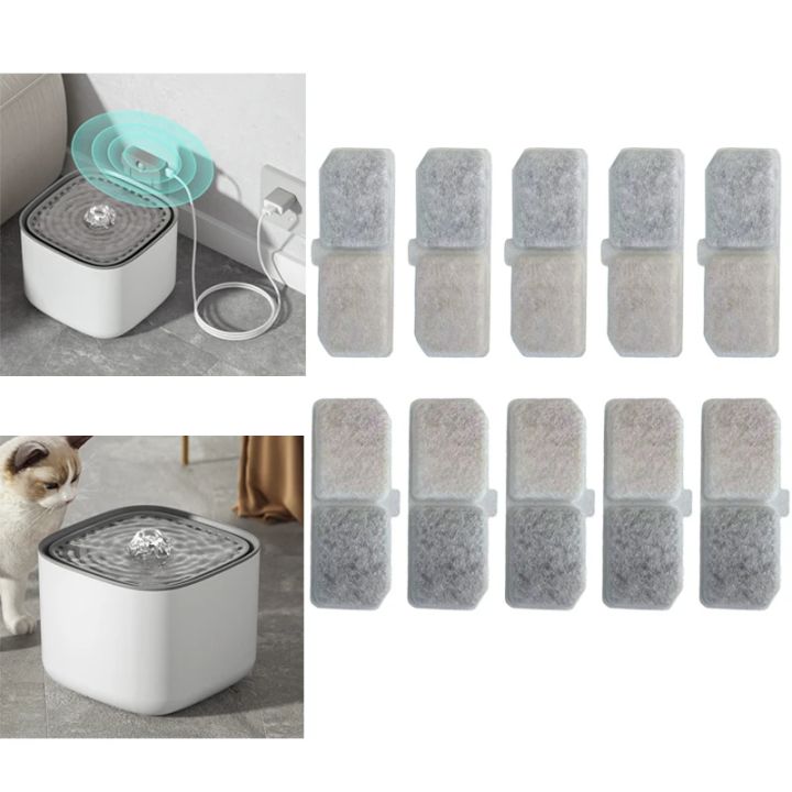 10pcs Cat Water Fountain Filter Replacement Filters Pet Cats Water ...
