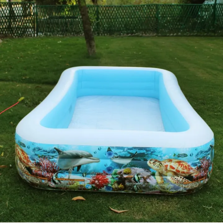 Intex Swim Center Family Pool (120" x 72" x 22") Inflatable Swimming ...