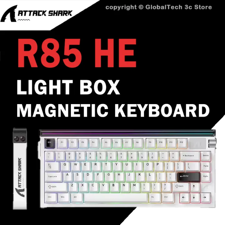 ATTACK SHARK R85 HE 8KHz Magnetic Switch Keyboard Rapid Trigger Low ...