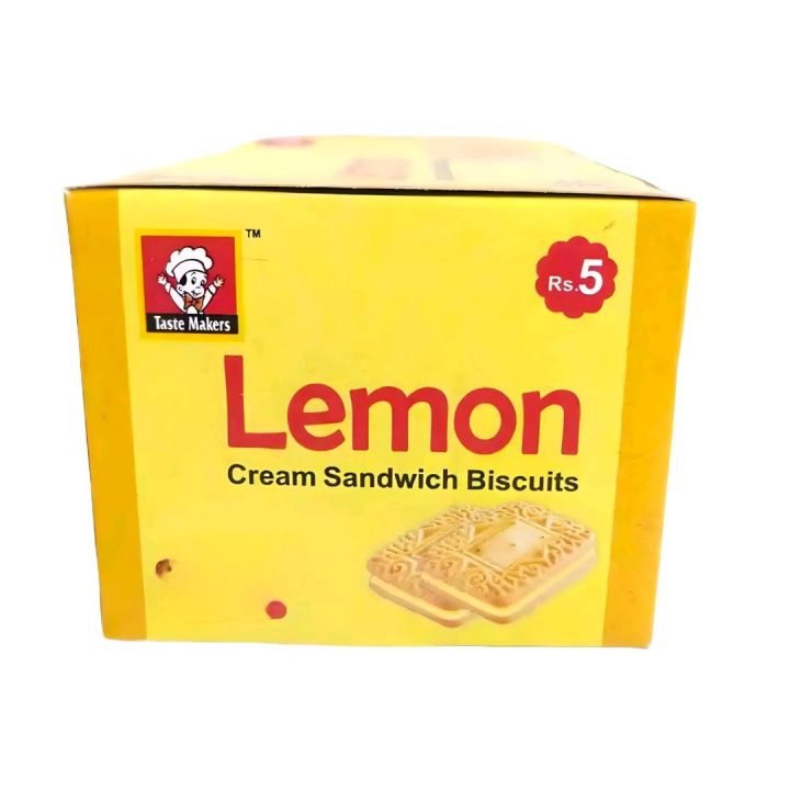 Lemon Cream Sandwich Biscuits Pack of 30 PC's | Daraz.pk