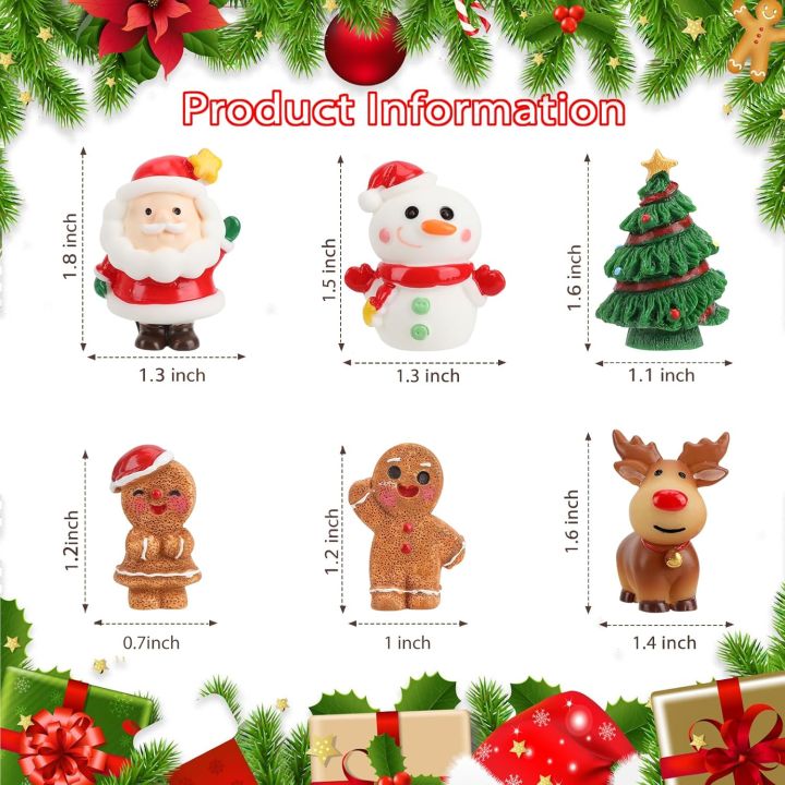 3D Christmas Figurines Set (6 Pcs) - Santa, Reindeer, Snowman Cake ...