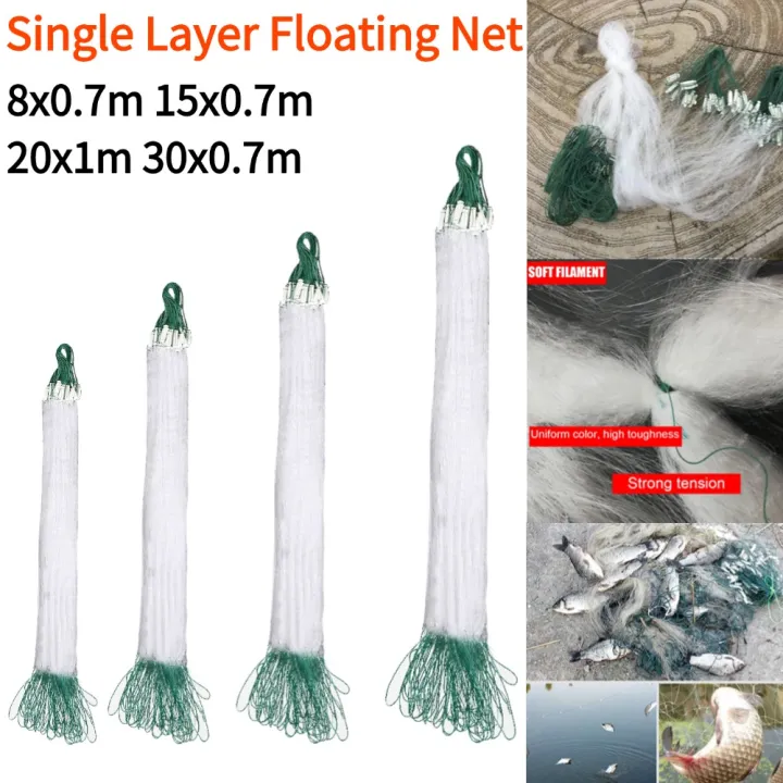 Nylon Fishing Net Small Mesh Fish Mesh Trap Three Layer Monofilament ...