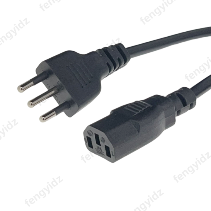 Italy Power Cable Italian 3 Pin Plug to IEC C13 AC Power Extension Cord ...