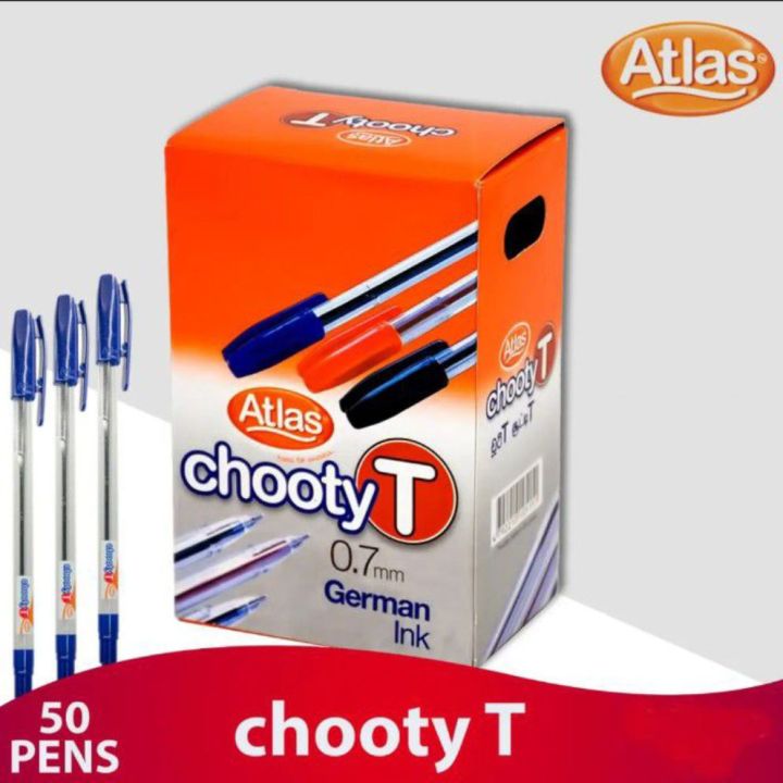 Atlas Chooty T Ballpoint Pens - 50 PCs box | Daraz.lk
