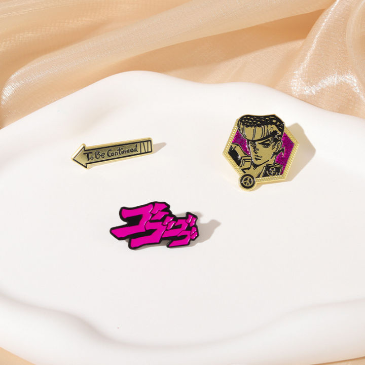 Anime JOJOS BIZARRE ADVENTURE Brooch Pins Kujo Jotaro Badge Metal Alloy ...