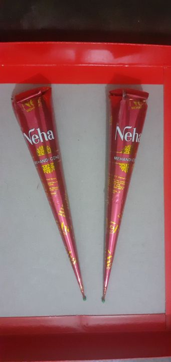 2 Pieces Neha red color mehedi cones -2 pieces | Daraz.com.bd