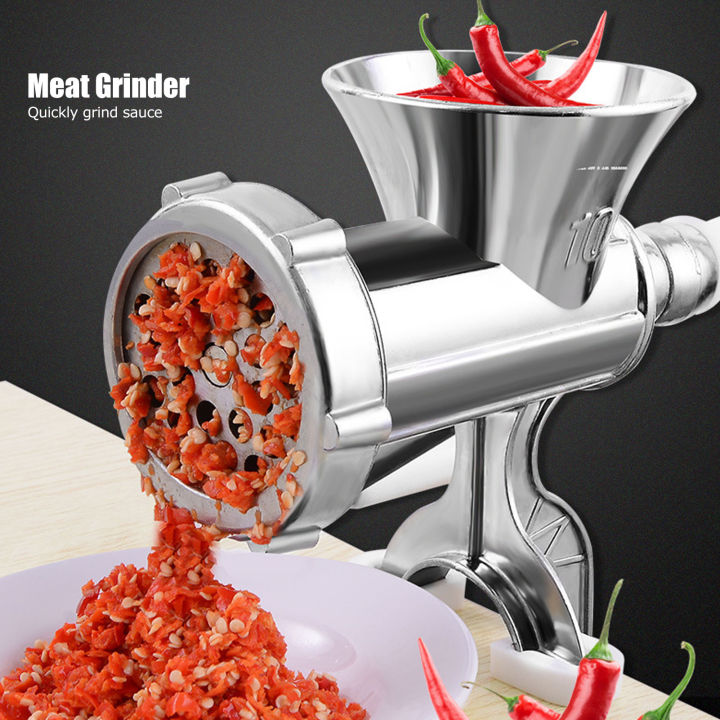 Household Aluminum Alloy Manual Sausage Meat Grinder Pepper Spice ...