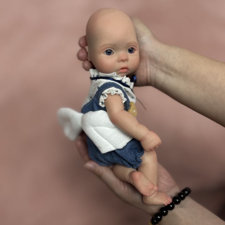27CM Angel Girl Whole Silicone Bebe Reborn Dolls 3D Painted Lifelike ...