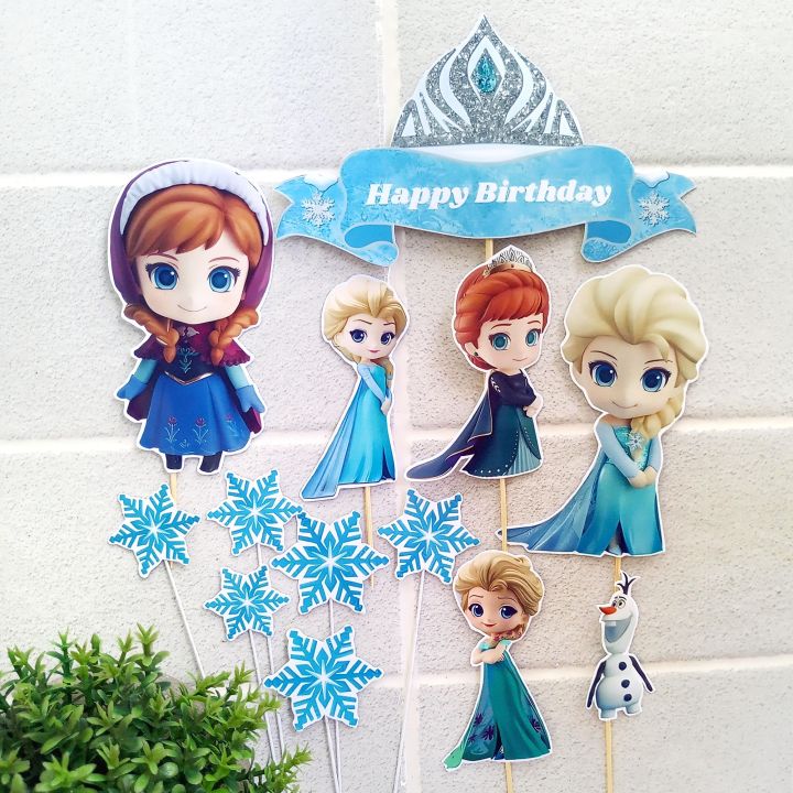 Frozen Theme Printable Picture Cake Topper , Elza, Anna, Olaf and other ...