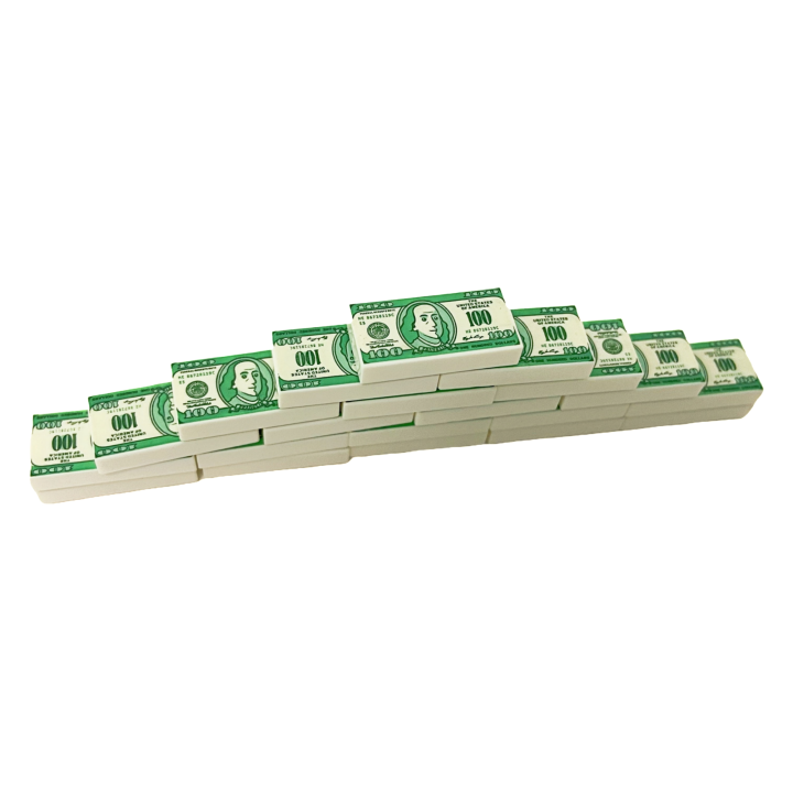 MOC 10pcs Interlocking Bricks with 100 Dollar Bill Print Building Block ...