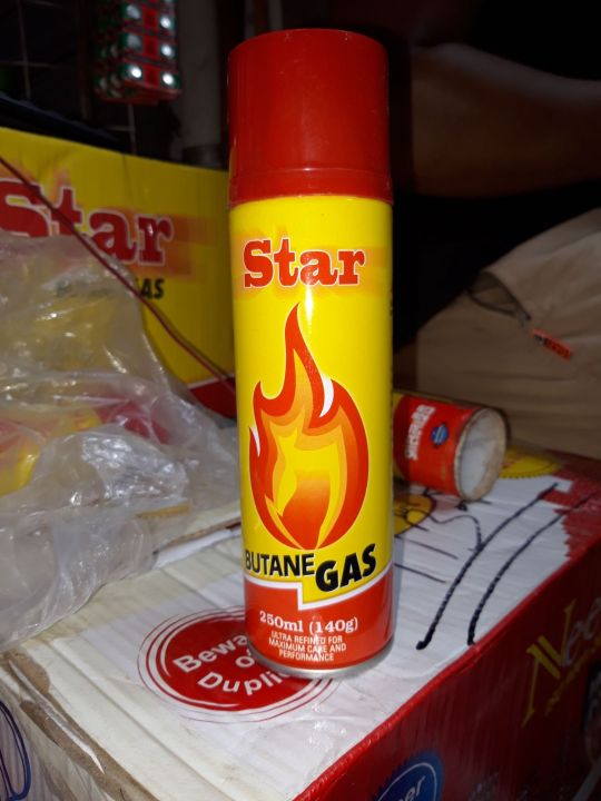 Butane Aluminium Gas ( STAR ) Lighter Refill Can. 250 ml | Daraz.com.bd