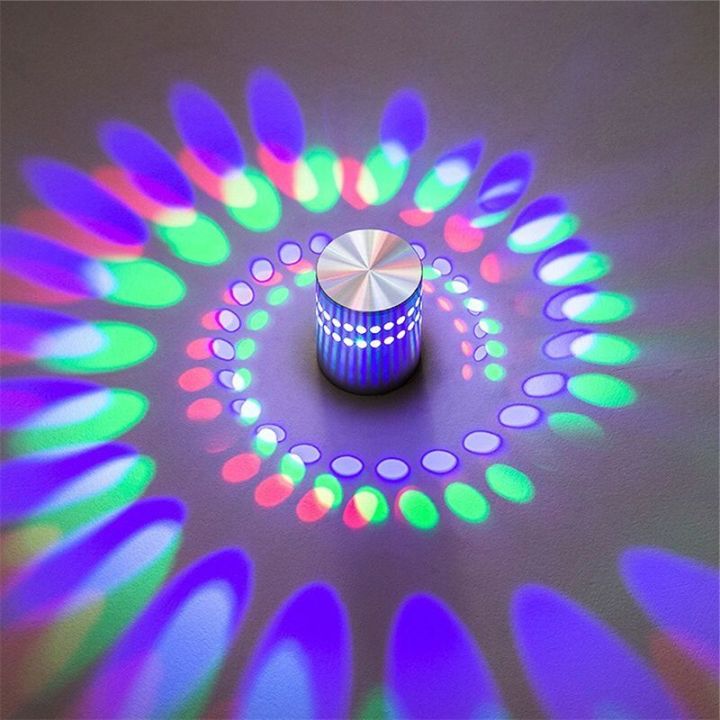 Creative Spiral Led Wall Lamp Aluminum Material 3W RGB AC85-265V Color ...